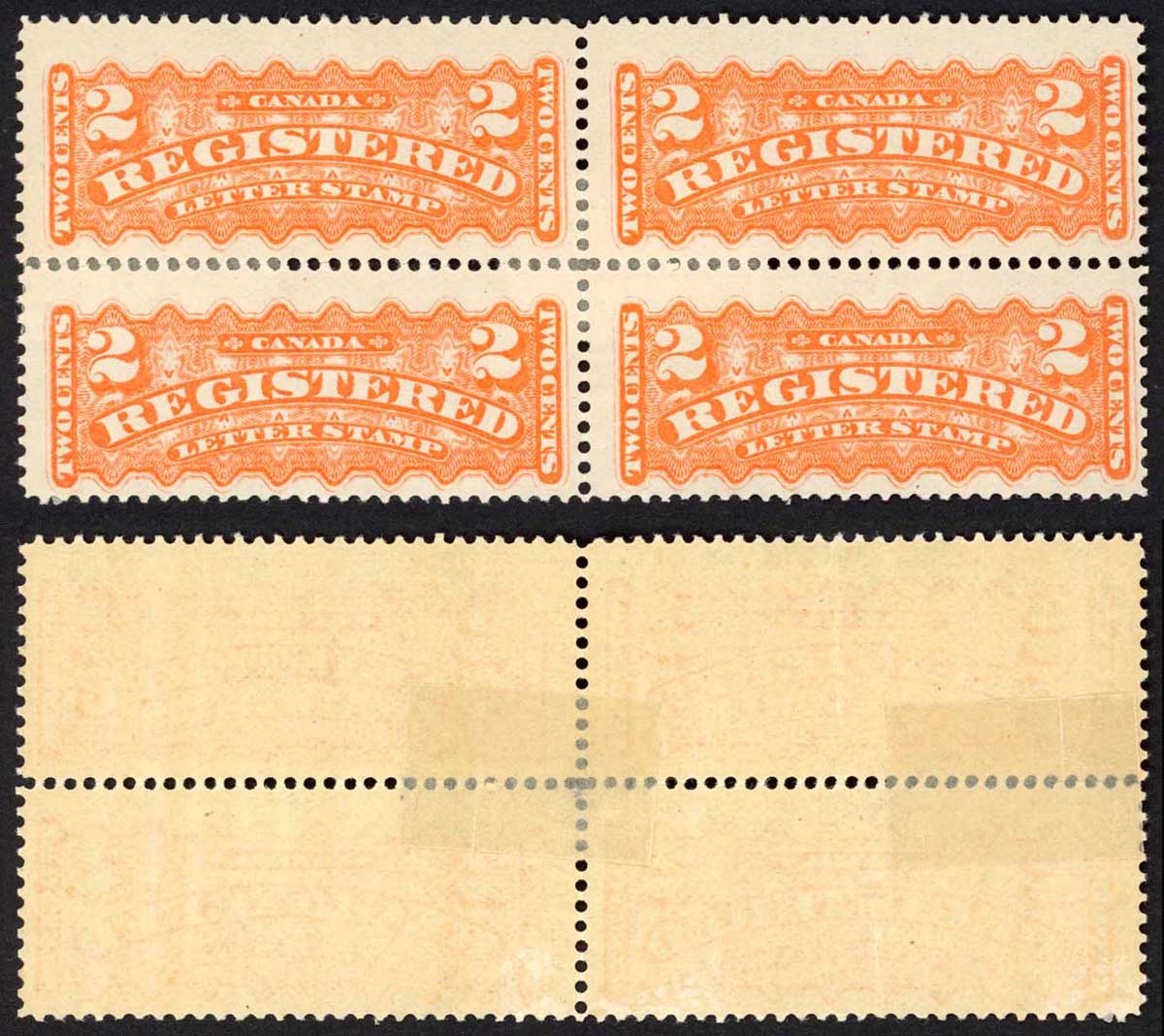 Canada Unitrade F1 2c Registered Stamp M/M (HM) BLOCK – Mark Bloxham ...