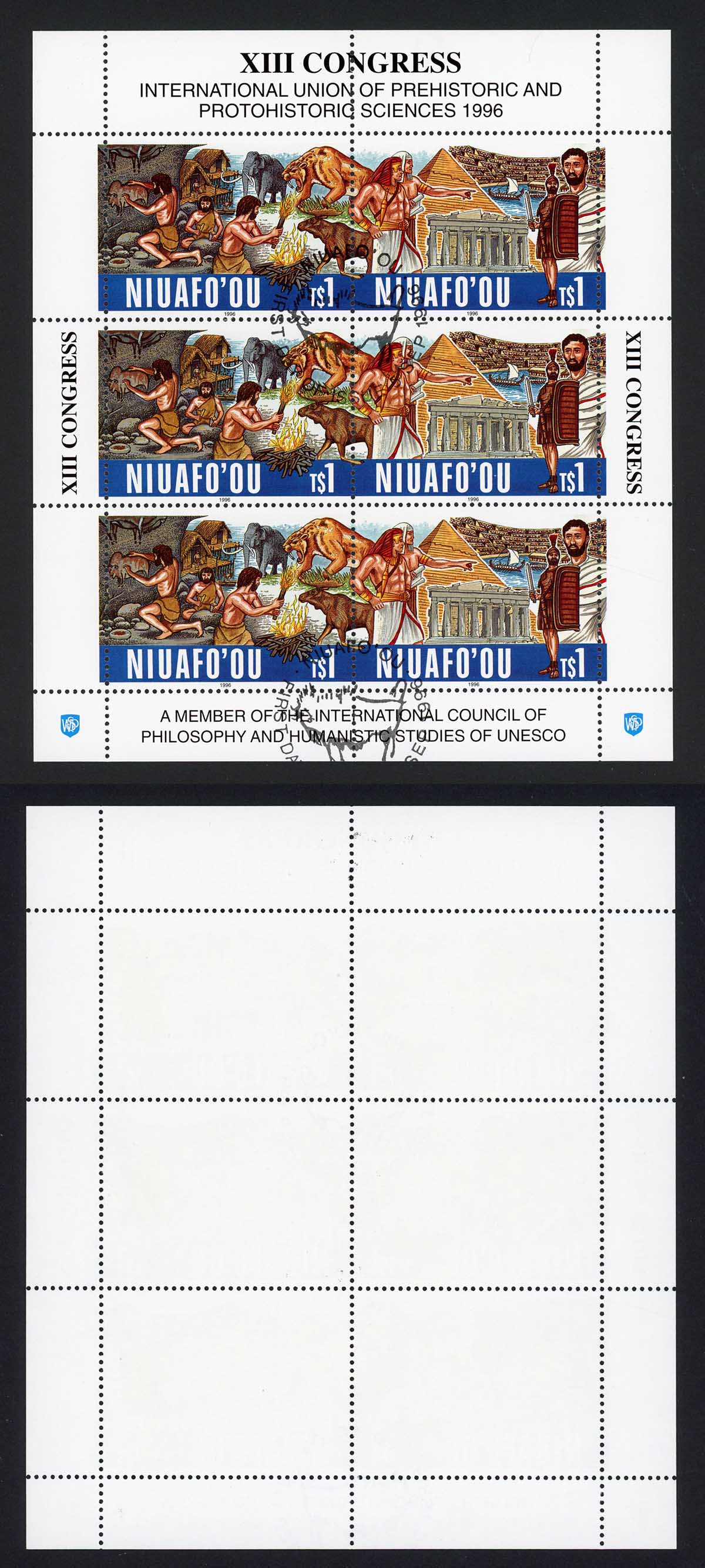 Tonga Niuafoou SG247/8 Prehistoric Sheetlet Fine used Cat 13.50 – Mark ...