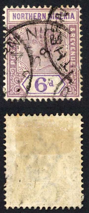 Northern Nigeria SG6 6d Dull Mauve and violet used Cat 50 pounds – Mark ...