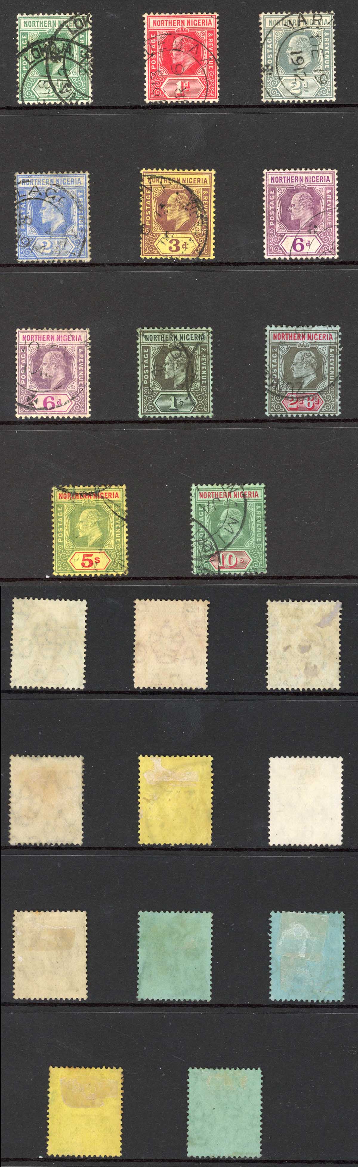 Northern Nigeria SG28/39 set (no 5d) extra 6d used Cat 200 pounds ...