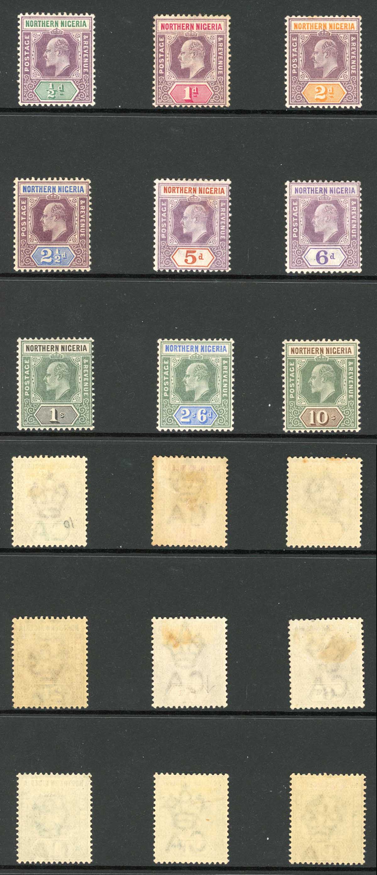 Northern Nigeria SG10/18 Set of 9 Wmk CA M/M Cat 130 pounds – Mark ...