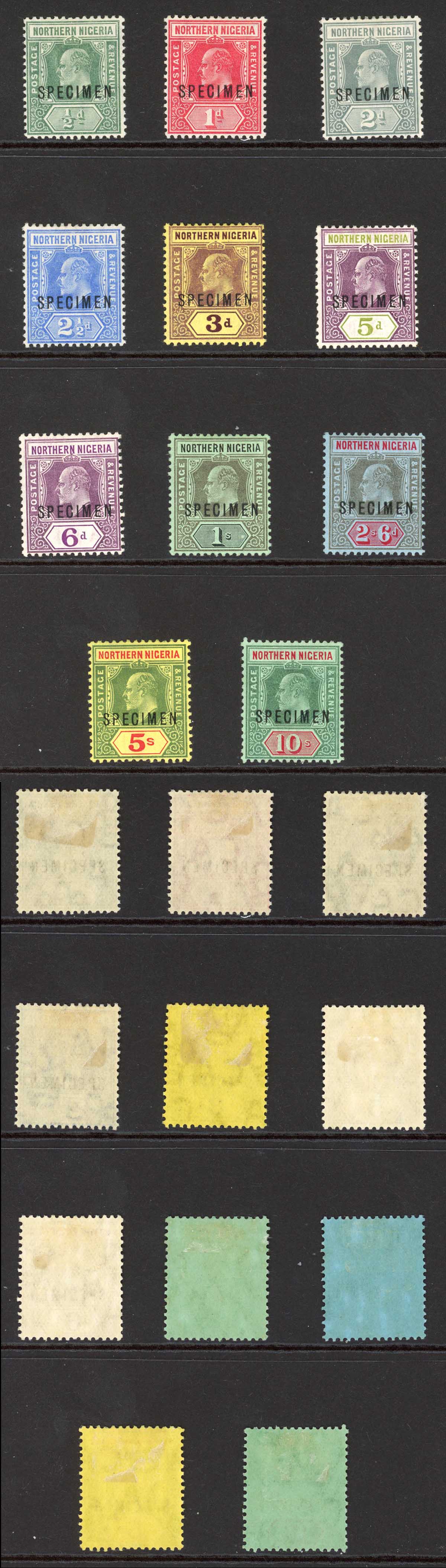 Northern Nigeria SG28s/39s Set of 11 Colour change M/M Cat 375 pounds ...