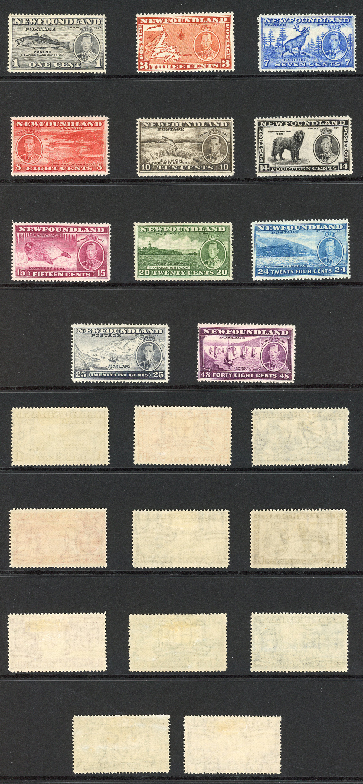 Newfoundland SG257/67 Set of 11 M/M Fresh Colours Cat 60 pounds – Mark ...