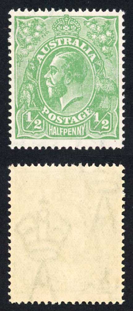 Australia SG48 1/2d Green Mult Wmk U/M Cat 8.5 pounds – Mark Bloxham ...