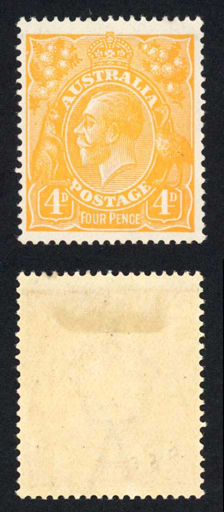 Australia SG22 4d Orange Fresh M/M Cat 42 pounds – Mark Bloxham Stamps Ltd