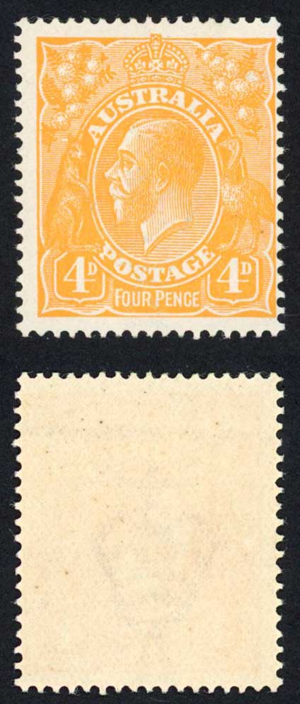 Australia SG22a 4d Yellow-orange Fresh M/M Cat 45 pounds – Mark Bloxham ...