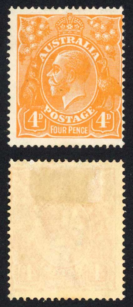 Australia SG22d 4d Dull Orange Fresh M/M Cat 55 pounds – Mark Bloxham ...