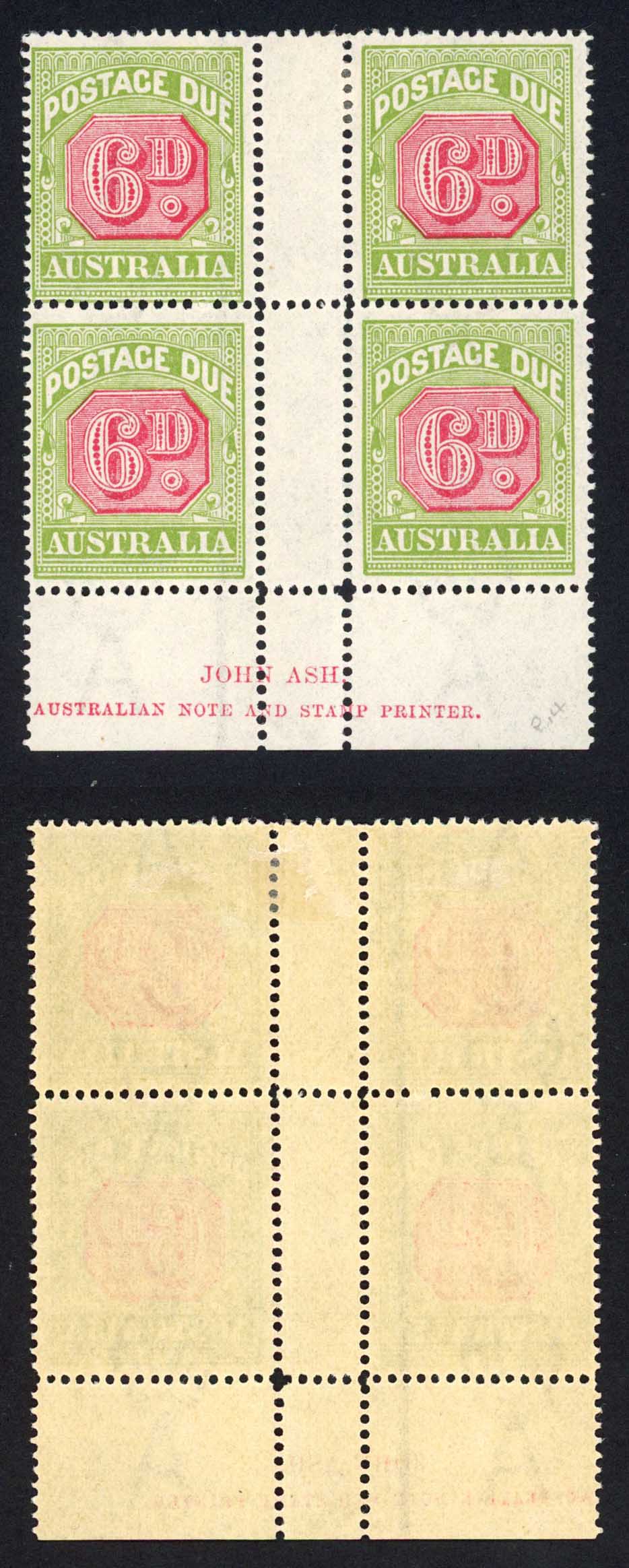 Australia SGD97 6d John Ash Print Gutter Block M/M – Mark Bloxham ...