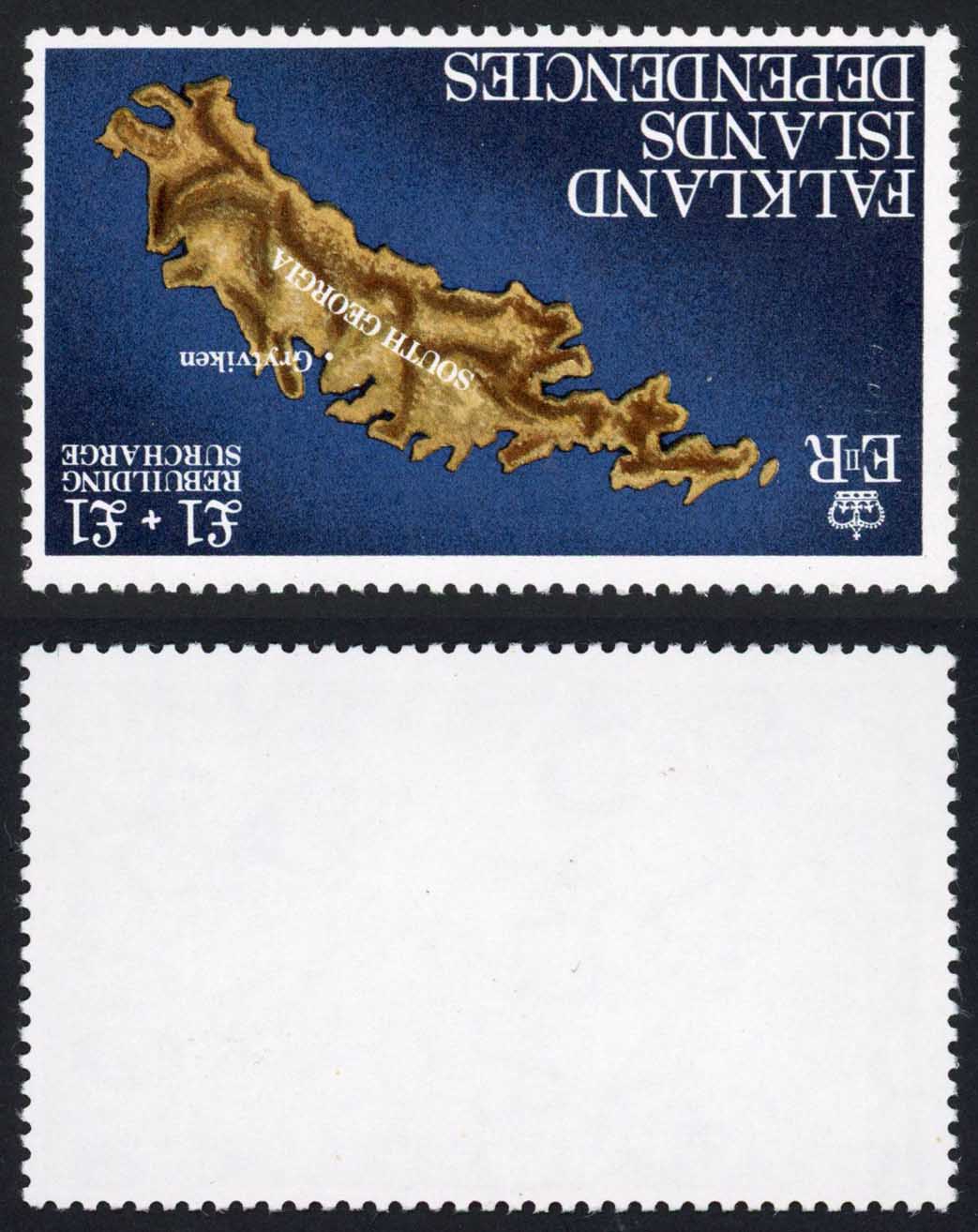 Falkland Is Dep SG112w 1982 One Pound Wmk to the right U/M Cat 100 ...