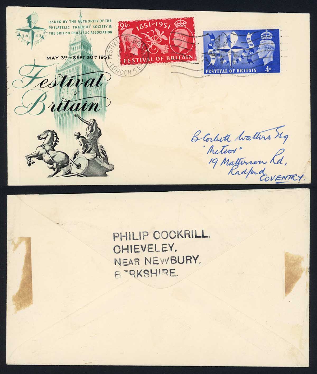 SG513-514 1951 Festival illustrated cover NOT a FDC – Mark Bloxham ...