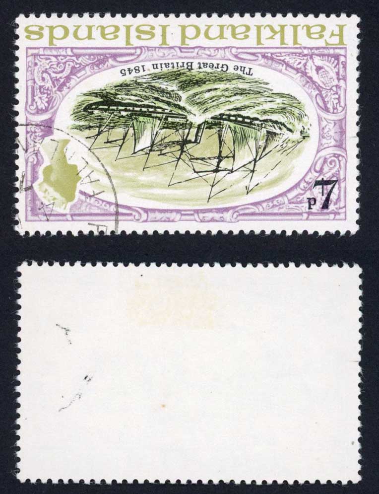 Falkland Is SG259w 4d SS Great Britain Wmk Crown to the right CDS Cat 5 ...