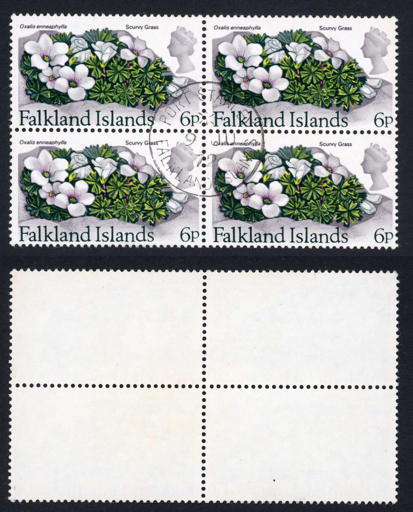 Falkland Is SG284 6p wmk Upright CDS Block cat 34+ pounds – Mark ...