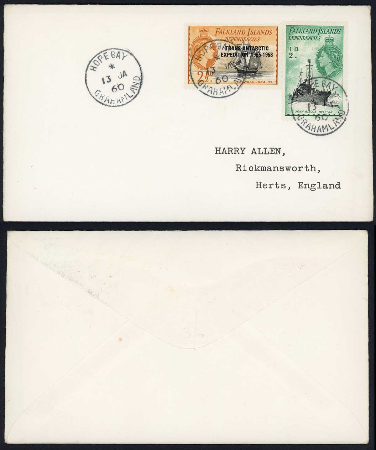 FID 196o from Hope Bay Graham land to London – Mark Bloxham Stamps Ltd