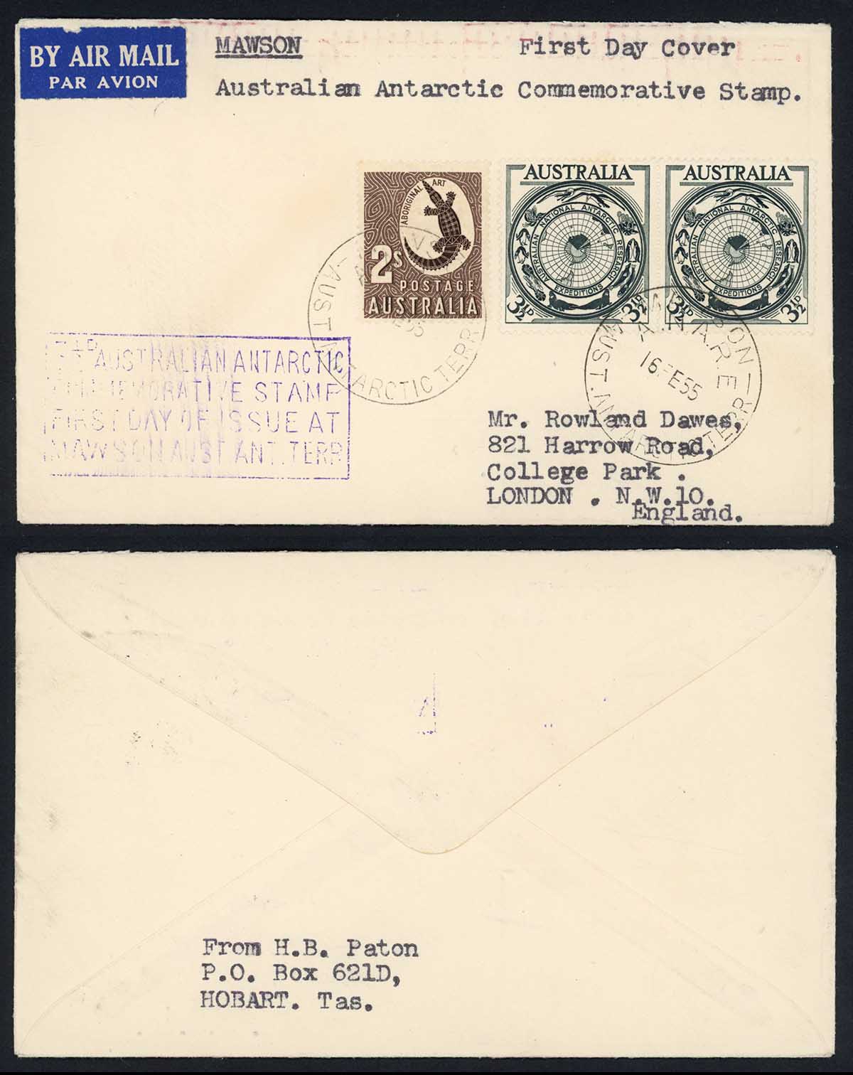Australia Mawson Island CDS on an First Day cover – Mark Bloxham Stamps Ltd