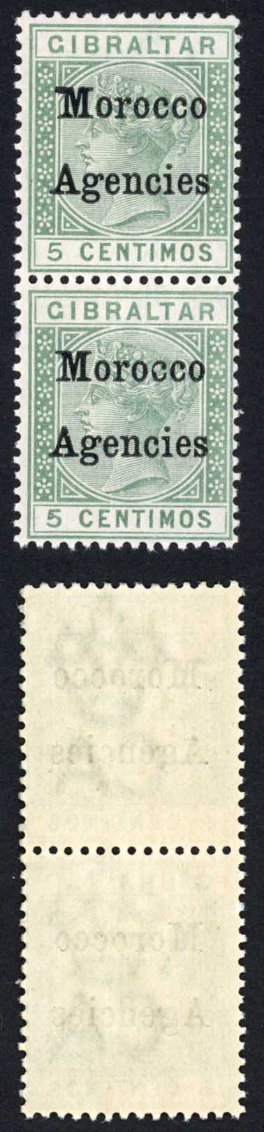 Morocco Agencies SG9b 5c with Broad top to M in Pair U/M Cat 16+ – Mark ...