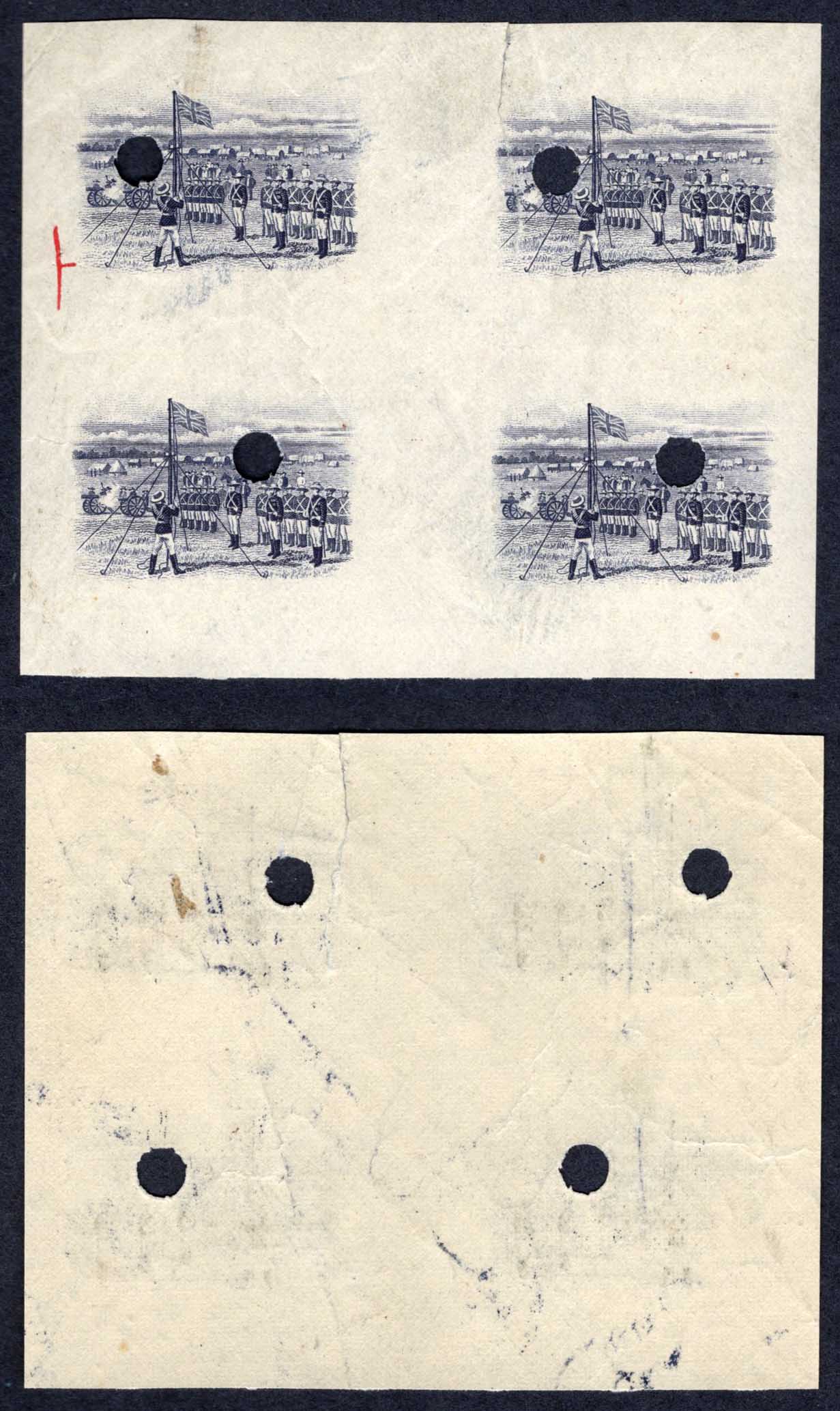 Southern Rhodesia SG54 1940 1d vignette only Block of Four (top right ...